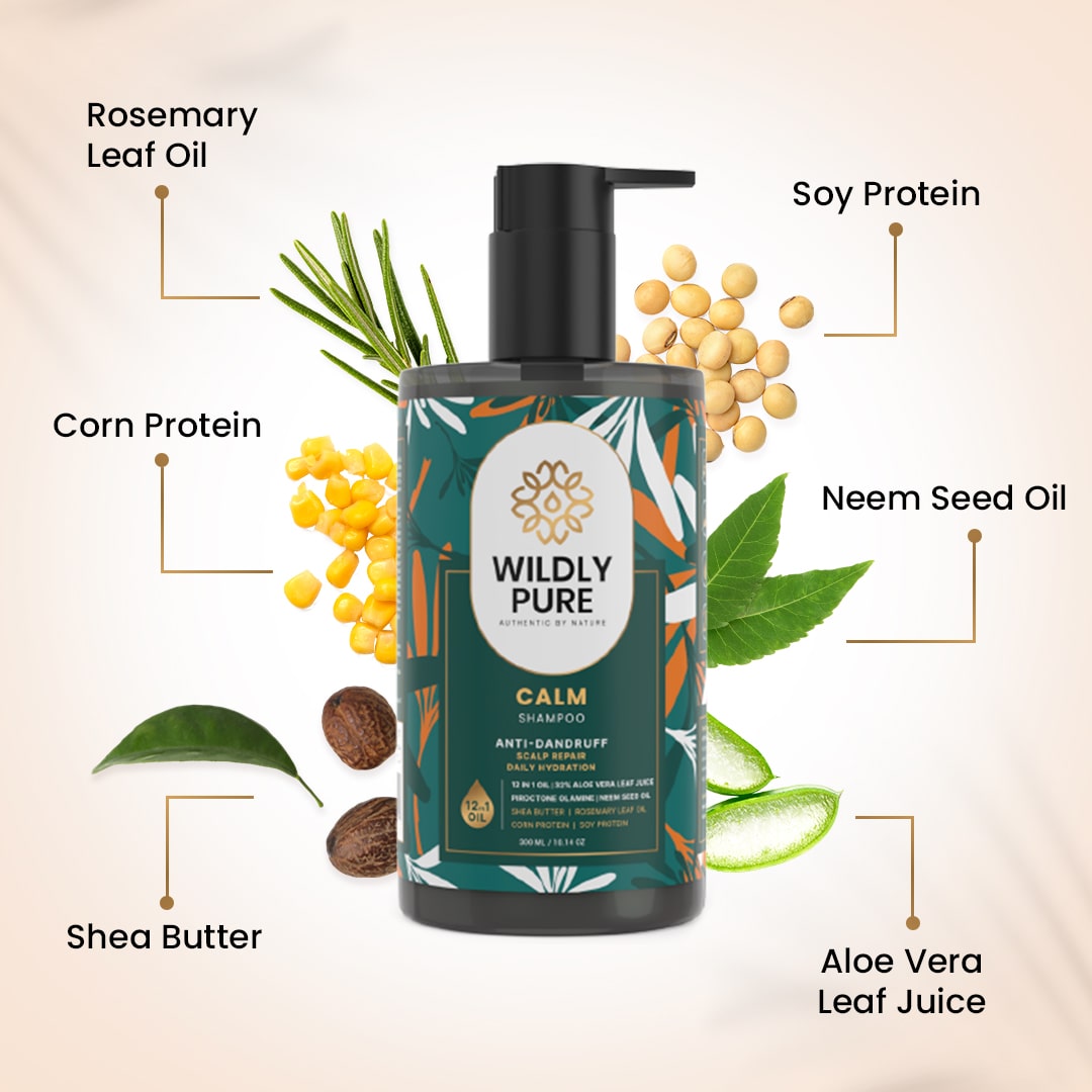 Wildly Pure CALM Anti-Dandruff and Scalp Repair Shampoo- 300ml – Wildly ...